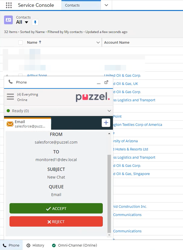 Puzzel-Salesforce Omni-Channel integration | Puzzel Help Centre